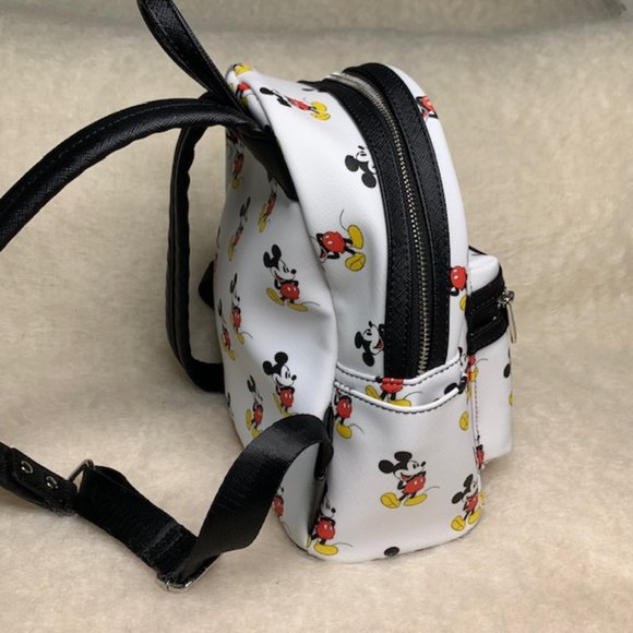 Loungefly | Bags | Disney Loungefly Mickey Mouse White Mini Backpack ...